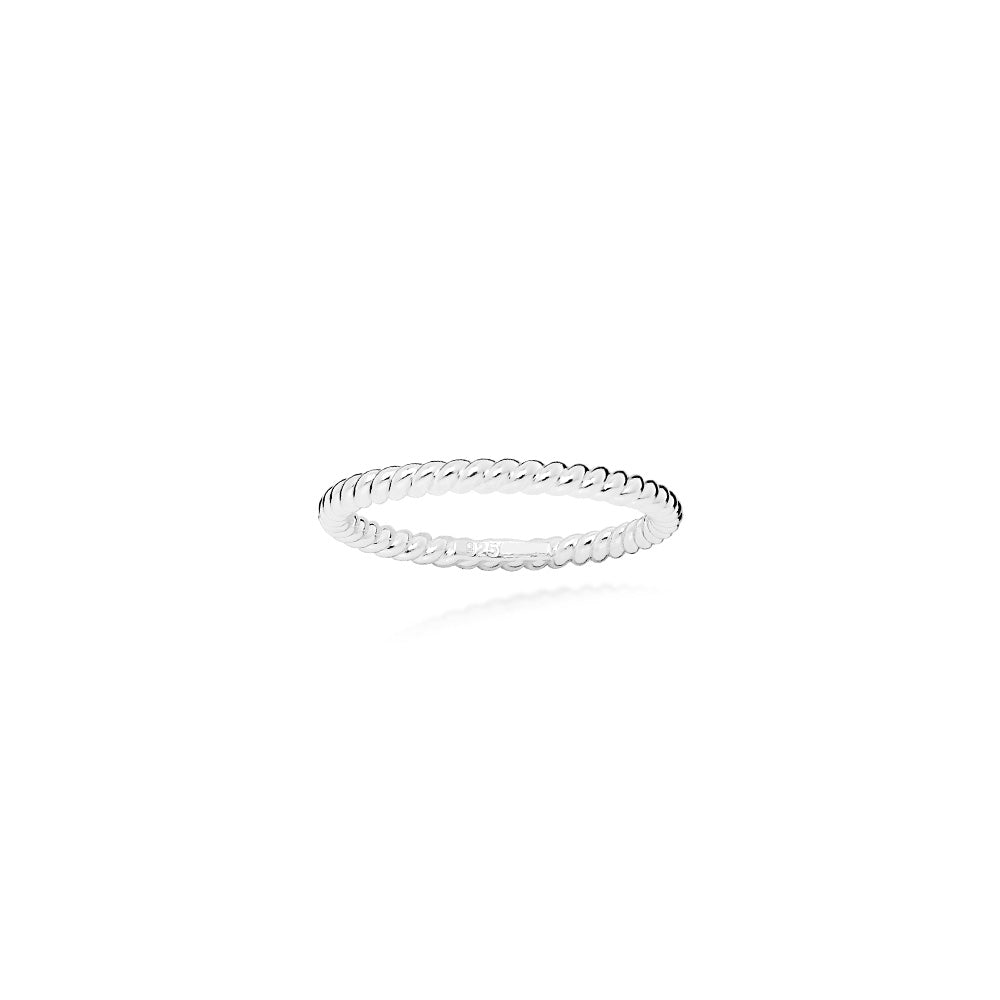 Argento Sterling Silver Rope Band Ring | Silvermoon